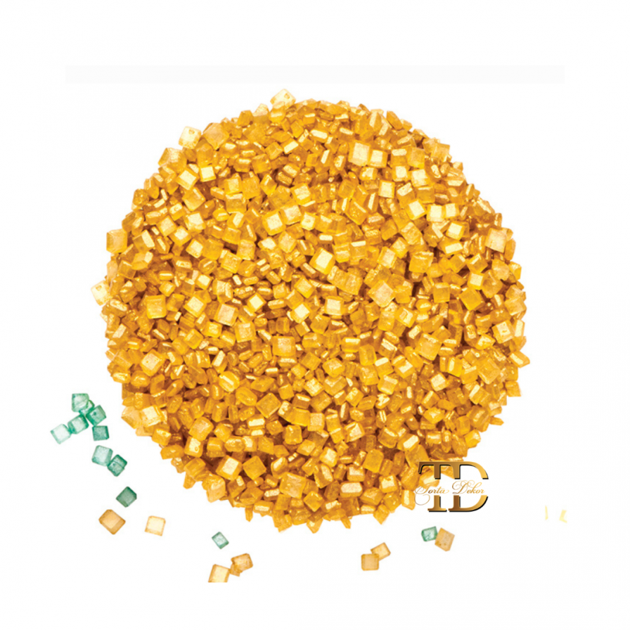 Torta Dekor | Jestivi ukrasni kristali - ZLATNI 100g